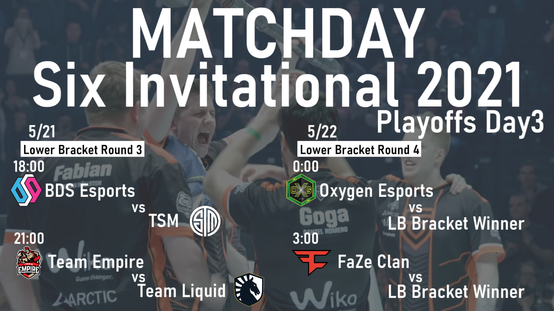 【R6S】Six Invitational 2021 プレーオフ Day2 結果 | SiegeGamers