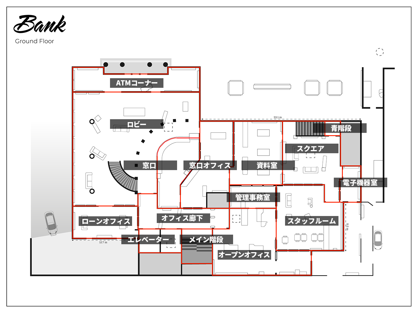 【R6S】初心者必見！ランクマップの定番補強位置【銀行編】